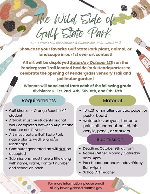 The Wild Side of Gulf State Park Art Contest | Alabama State Parks